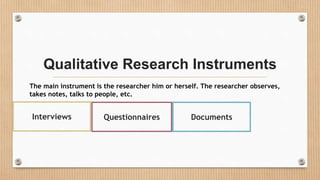 Research instruments | PPTX