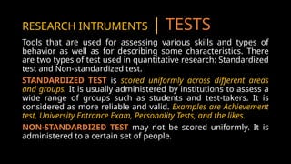 RESEARCH INSTRUMENTS (Quantitative Research).pptx