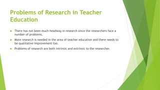 Research in teacher education | PPTX