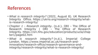Research Integrity and Publication Ethics | PPT