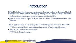 Research in the PNU Context Module - Reading Education.pptx