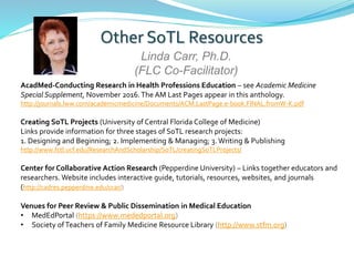 Research in the scholarship of teaching | PPTX