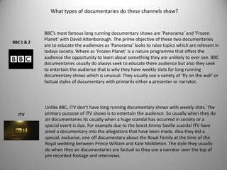 Research into documentaries | PPT