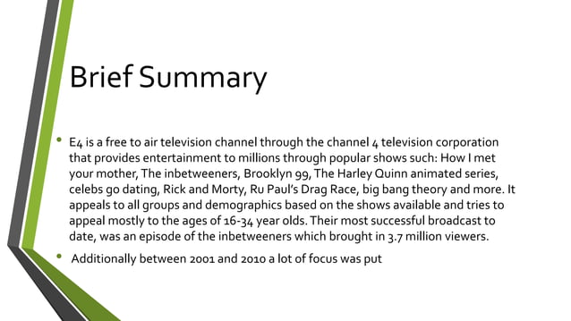 Research into e4 | PPT