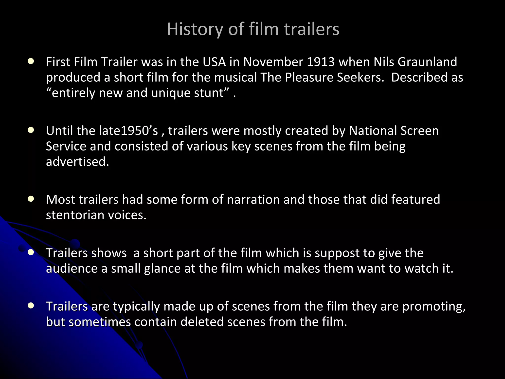Research Into Film Trailers | PPT