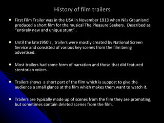 Research Into Film Trailers | PPT | Fiction | Books and Literature
