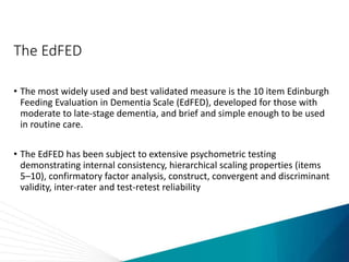 Research into mealtimes and older people with dementia | PPTX