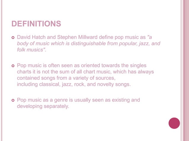 Research into music genre | PPT