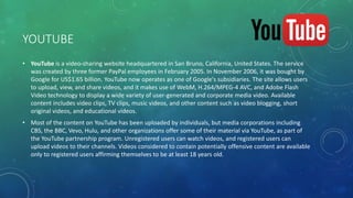 Research into music video platforms | PPT