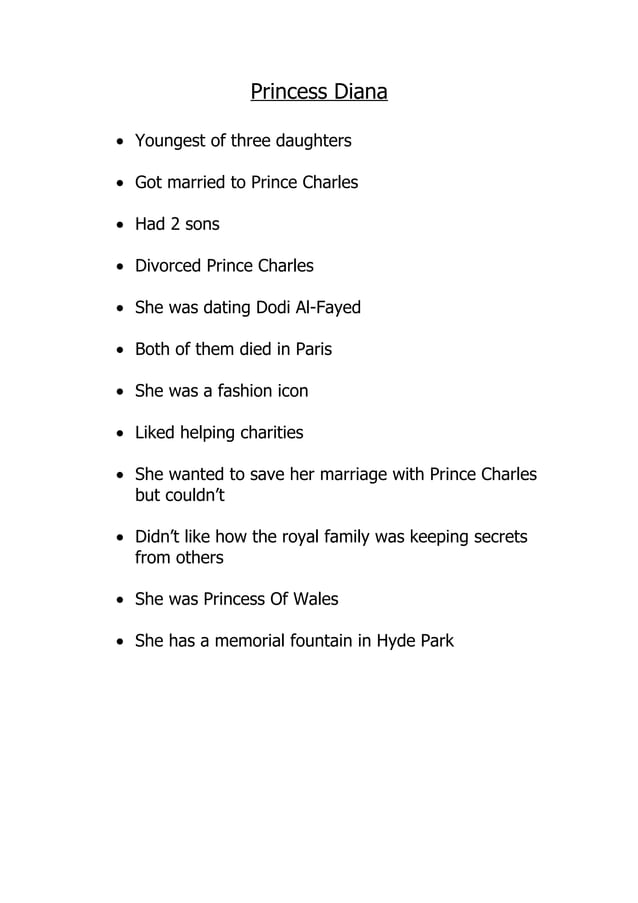 Research into princess diana | PDF