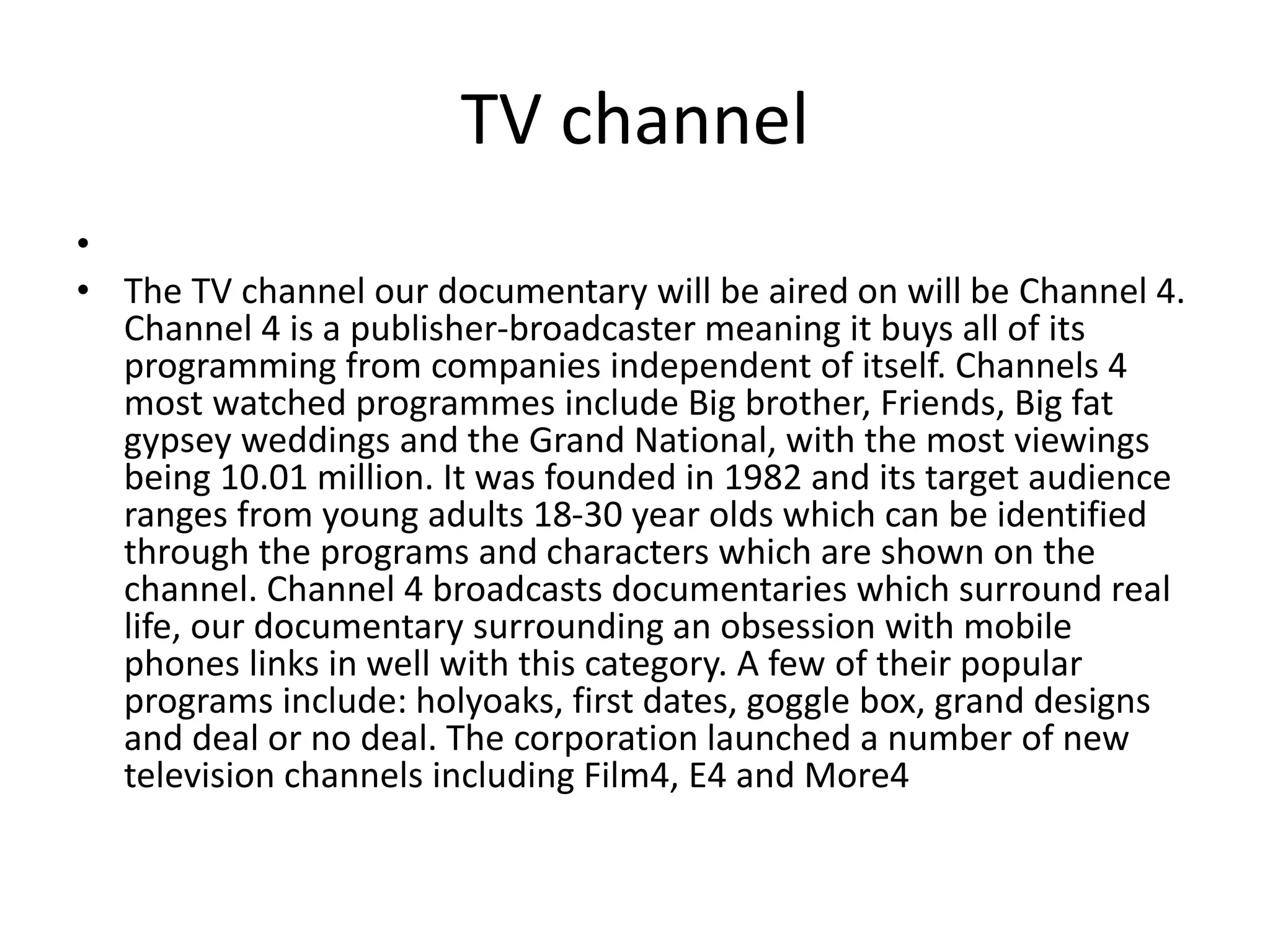 Research into radio tv channel | PPT