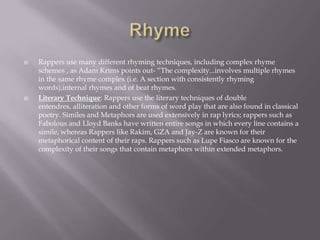 Research into rap music | PPTX