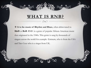 Research Into RnB Music | PPT