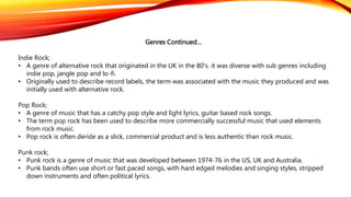 Research into rock music | PPT