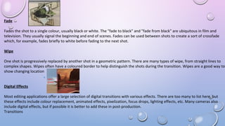 Research into specific features - Editing By Nicole McClelland | ODP ...