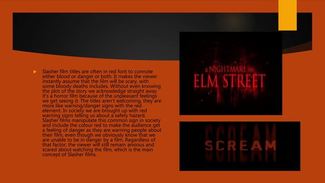 Slasher Titles | PPT