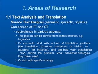 Research in translation studies | PPT