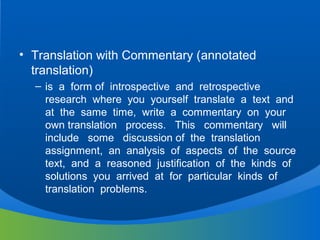 Research in translation studies | PPT