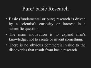 Research and its types | PPTX