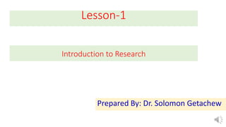 Introduction to Research | PPTX
