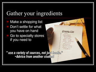 Research Is Like Cooking | PPT