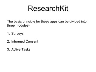 Apple ResearchKit | PPTX