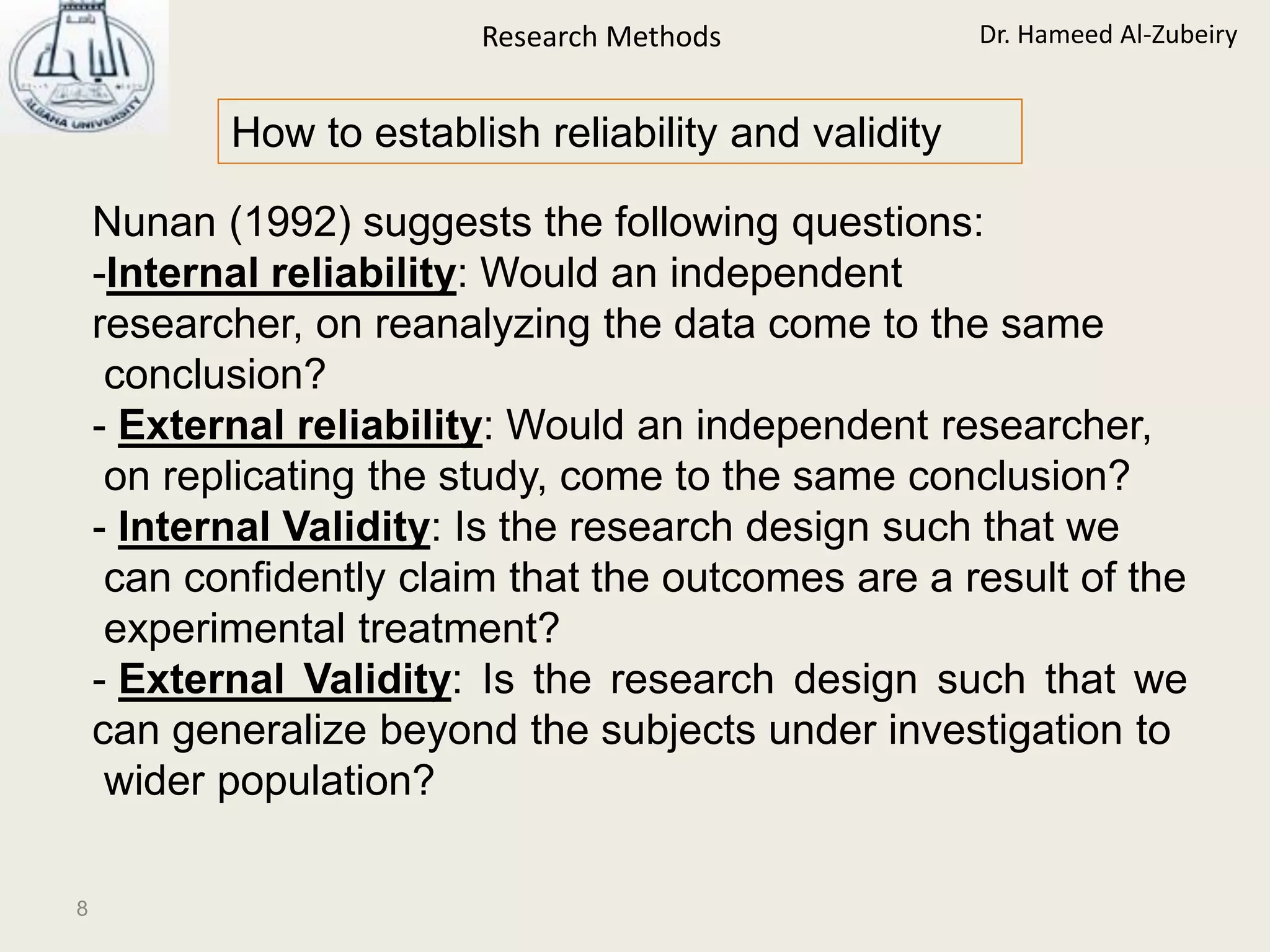 Research lecture 1 | PDF