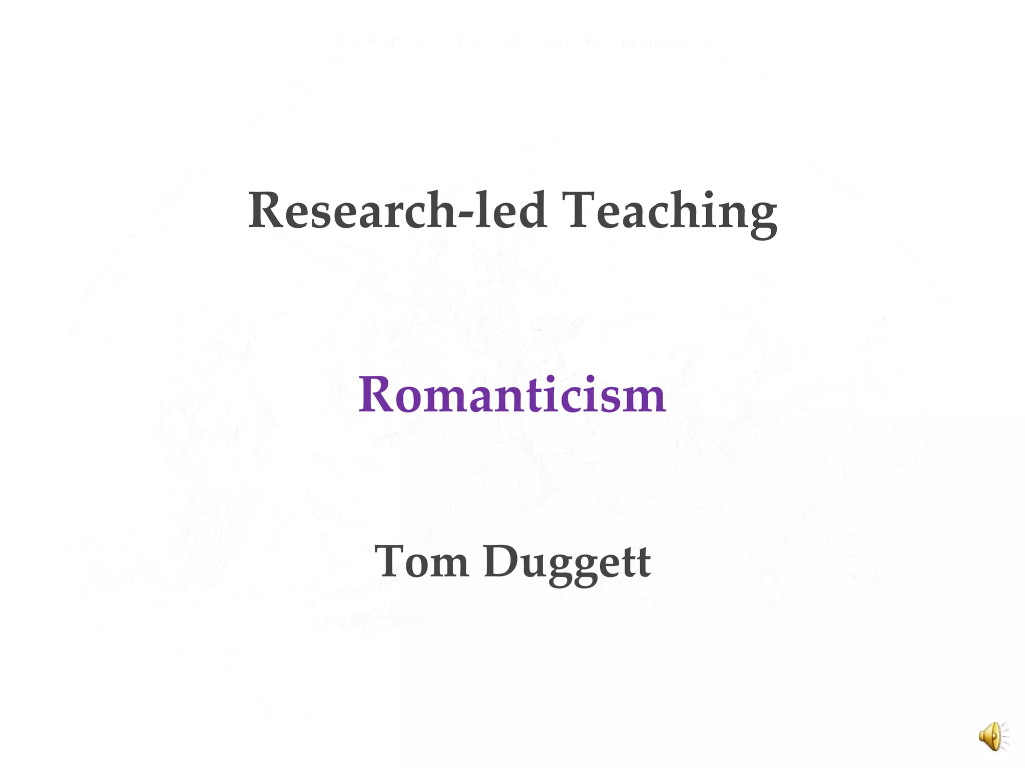 Gothic Romanticism: Research Led Teaching Presentation | PPS