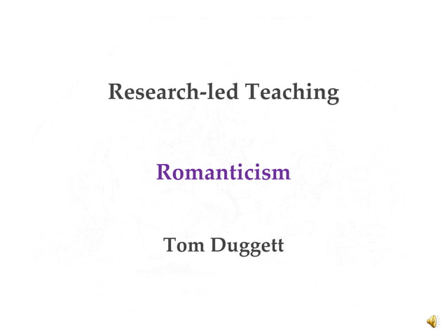 Gothic Romanticism: Research Led Teaching Presentation | PPS