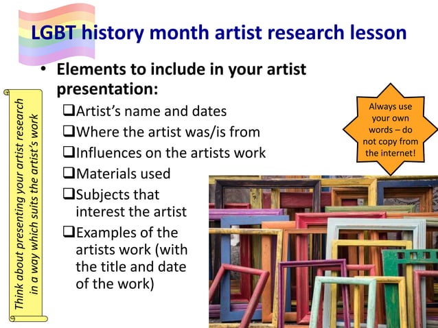 LGBT history month research lesson 2017 | PPT
