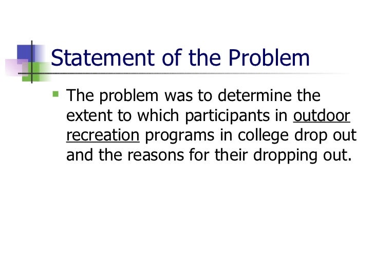 Research lesson problem statement