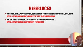 RESEARCH LOCALE BY MAED MATHEMATICSSSSSS | PPTX