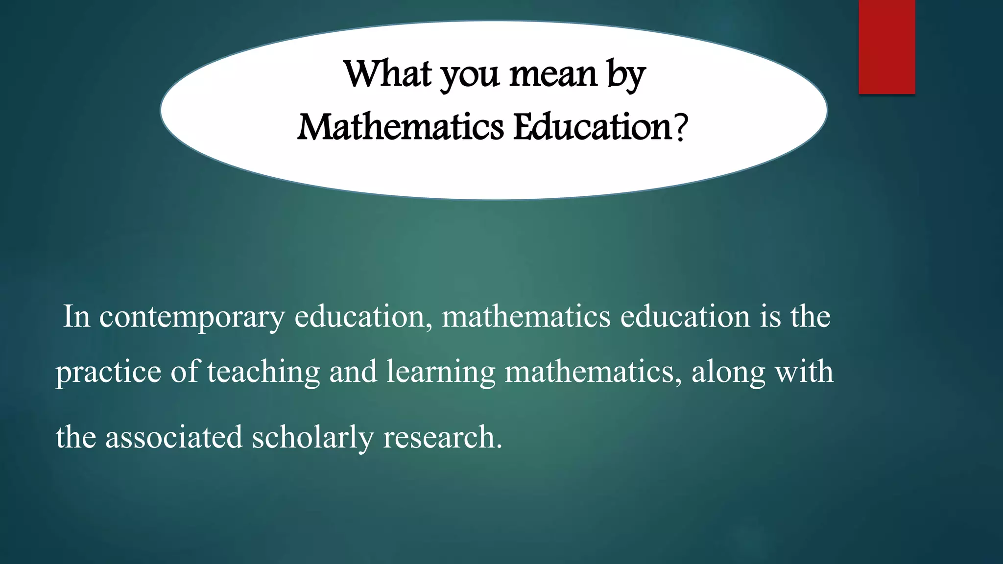 Research mathematics education new | PPTX