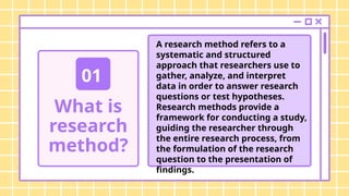 Research Method in tourism and hospitality | PPTX