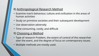 Methods of Social Research With Examples | PPTX