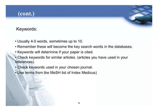 Research method ch02 structure of thesis | PDF