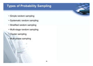 Research method ch06 sampling | PDF