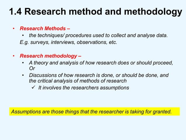 Research Method Introduction to research method | PPT