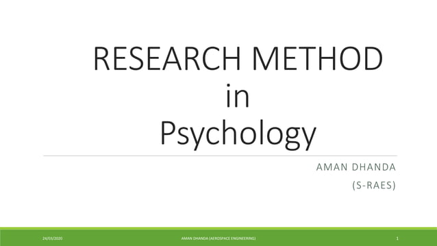 Research method in psychology | PPTX