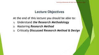 Research method lecture 1 | PDF