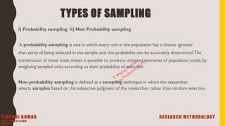 Research methodlogy unit-iii-sampling | PDF