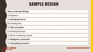 Research methodlogy unit-iii-sampling | PDF