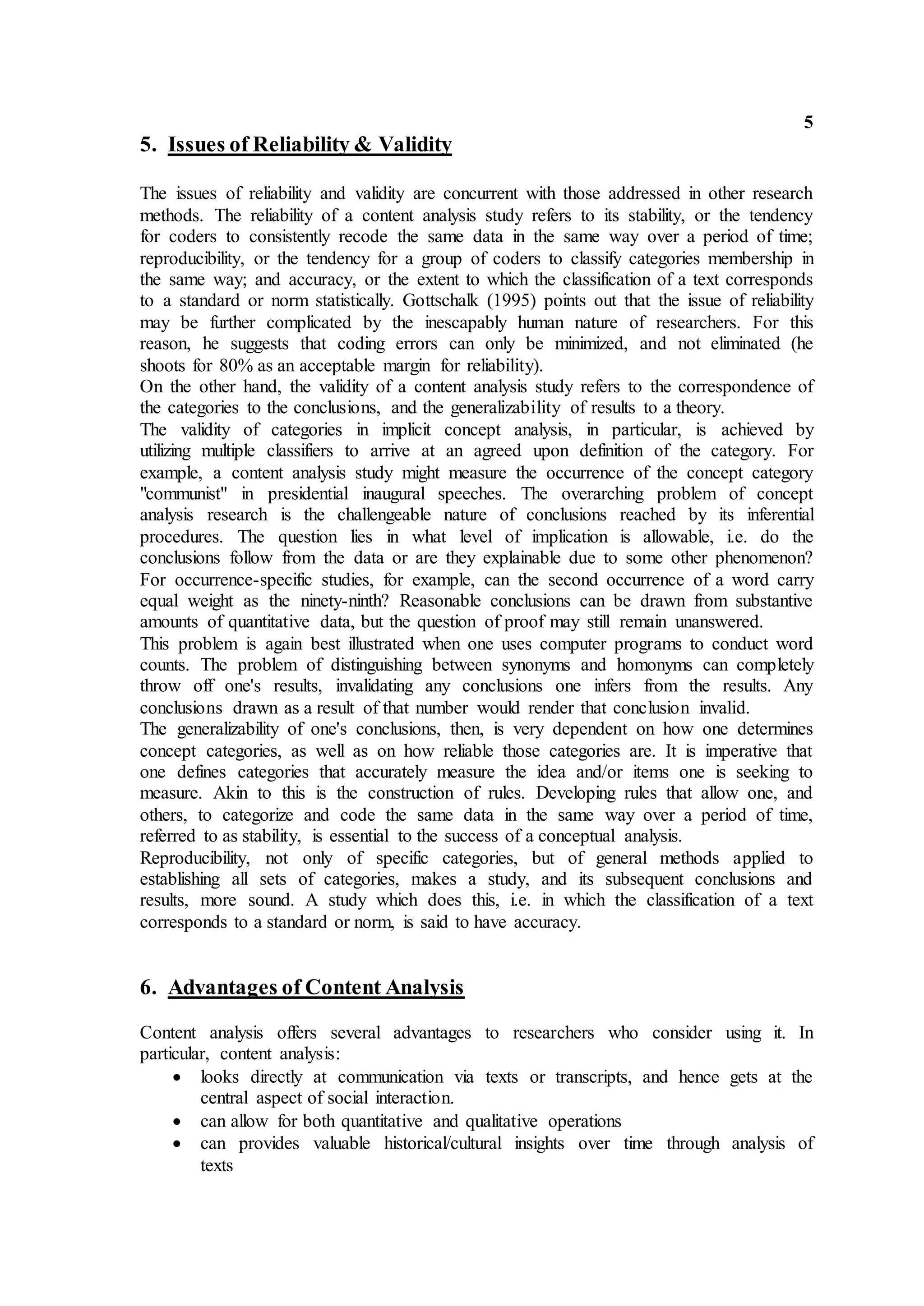 Research methodolgy and legal writing: Content Analysis | DOCX