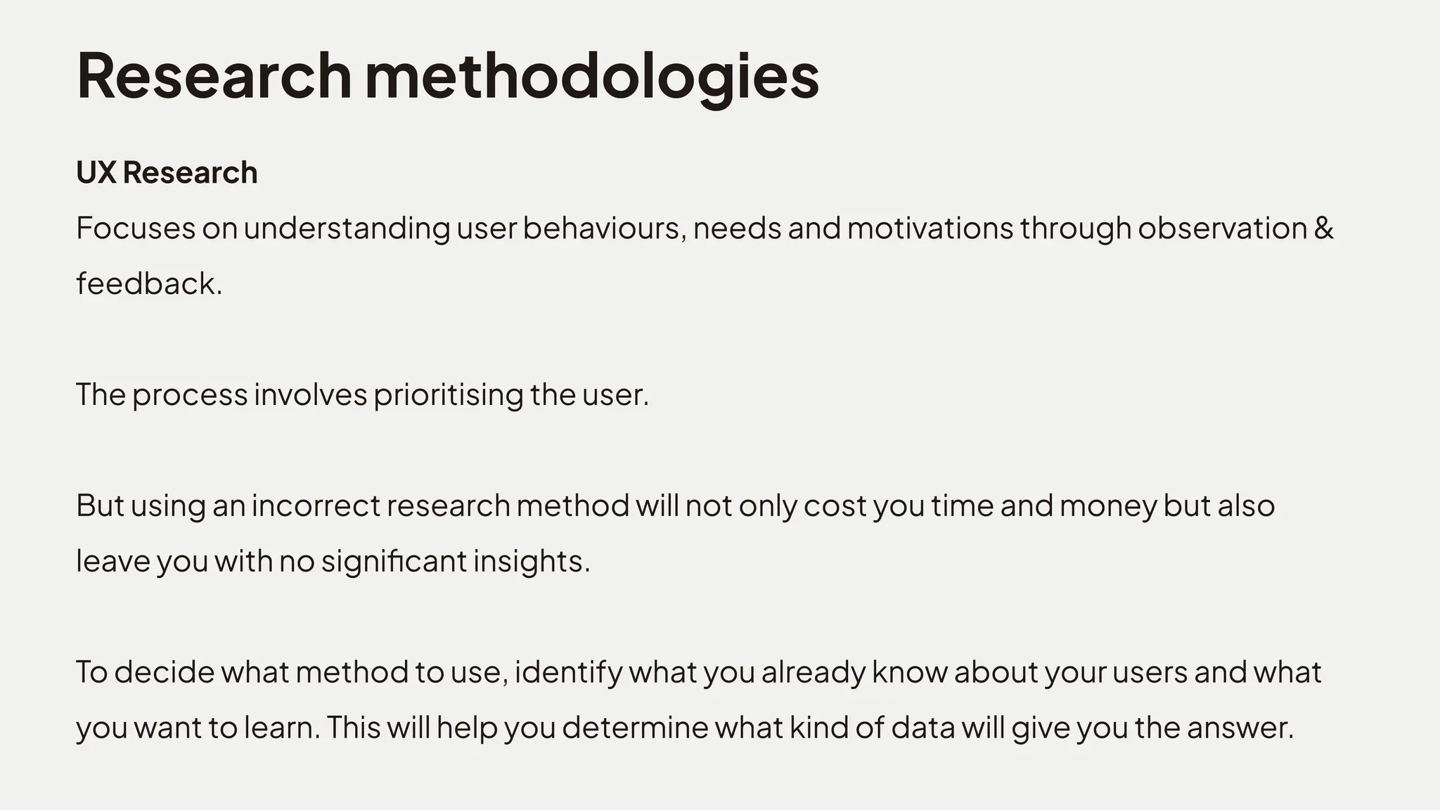 UX Research Methodologies | PPT