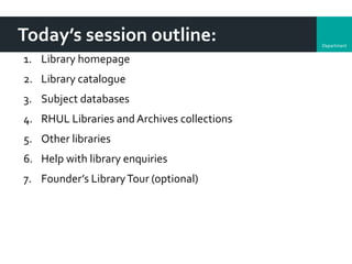 DT5210 Research Methodologies Library Session 1 | PPT