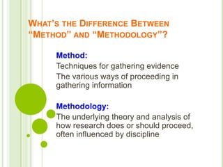 Research methodology | PPTX | Science