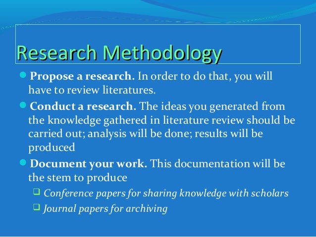 Research methodology