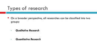 Research methodology | PDF