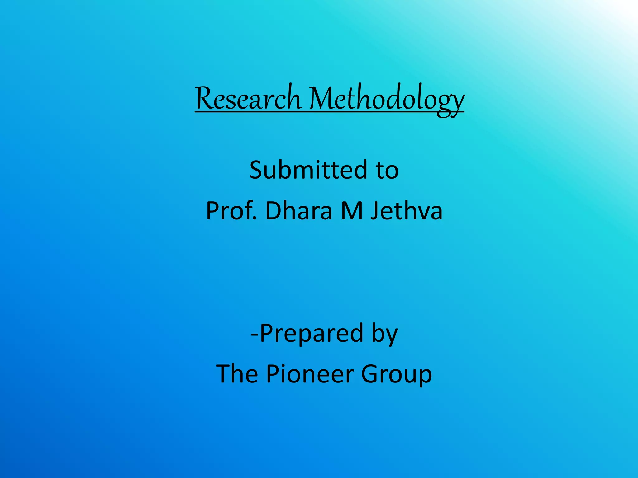 Research methodology | PPTX
