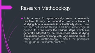 Research methodology an introduction | PPTX